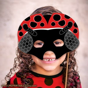 Ladybug Mask Printable Animal Costume School Activity Beetle Bug ...