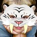 White Saber Tooth Tiger Mask Printable Halloween Costume - Etsy