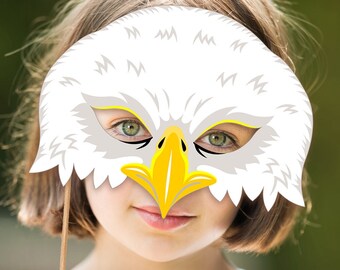 DIY Low Poly Eagle Mask Eagle Mask Papercraft Template 3D - Etsy