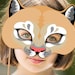 Puma Mask Printable Halloween Mountain Lion Animal Costume Cougar Kid ...