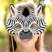 Zebra Mask Printable Animal Party Halloween Safari Costume Jungle PDF ...