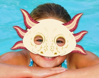 Axolotl Printable Mask - Etsy