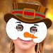 Snowman Mask Printable Halloween Costume Winter Party Snow Man ...