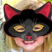 Black Cat Mask Printable Halloween Party Costume Pet Animal Pattern ...