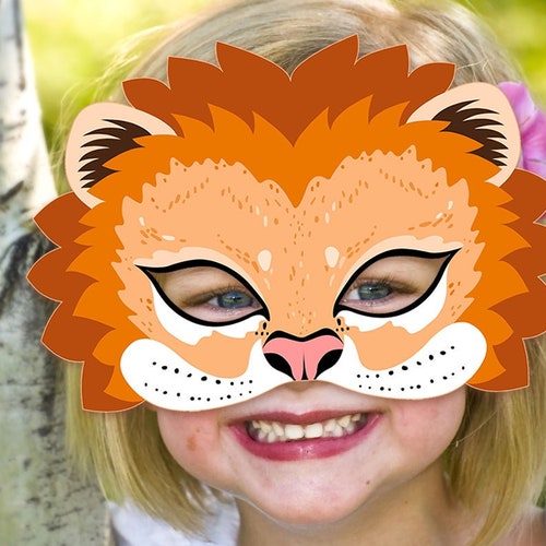 Tiger Mask Printable Halloween Costume Animal Masks Childrens - Etsy