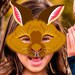 Brown Rabbit Printable Mask Bunny Easter Halloween Hare Costume Zodiac ...