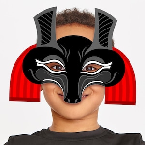 Seth God Mask Printable Egyptian Costume Anubis Ancient Egypt School ...