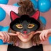 Black Cat Mask Printable Halloween Party Costume Pet Animal Pattern ...