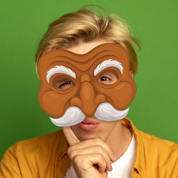 Old Man Mask - Etsy