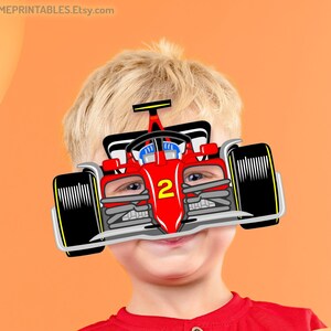 Race Car Mask Printable Formula 1 Costume F1 Birthday Party Carnival ...