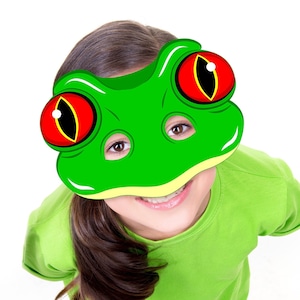 Frog Printable Mask Toad Halloween Template Animal Costume Birthday ...