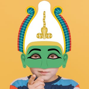 Osiris Mask Printable God Egyptian Costume Atef Crown Ancient Egypt ...