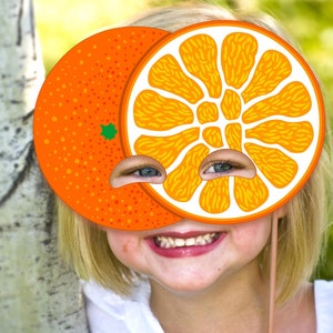 Orange Fruit Mask Printable Citrus Costume Food Activity School ...