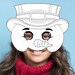 Snowman Coloring Mask Printable Costume Christmas Party Activity ...