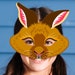 Gray Rabbit Printable Mask Bunny Netherland Easter Halloween Paper ...