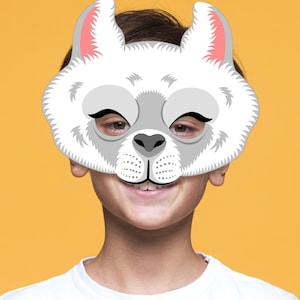 Llama Printable Mask Costume Alpaca Camel Peru Dromedary Animal ...