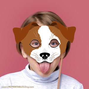 Dog Mask Jack Russell Terrier Printable Halloween Masks Pet Costume ...