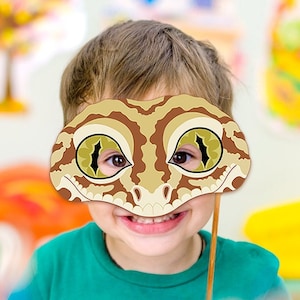 Gecko Printable Mask DIY Halloween Costume Reptile Lizard - Etsy