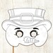 Snowman Coloring Mask Printable Costume Christmas Party Activity ...