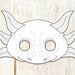 Lavender Axolotl Mask Printable Halloween PDF Paper Costume Template ...
