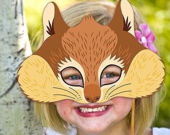 Printable Squirrel Mask - Etsy