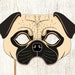 Pug Dog Mask Printable Costume Fawn Carlin Mops Dutch Bulldog Mastiff ...