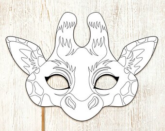 Elephant Coloring Printable Mask Halloween Costume DIY Safari - Etsy