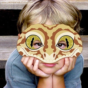 Gecko Printable Mask DIY Halloween Costume Reptile Lizard - Etsy