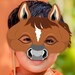 Horse Mask Printable Costume Foal Animal Farm Halloween Activity Cowboy ...