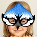 Blue Jay Bird Mask Printable Animal Masks Halloween Costume Paper ...
