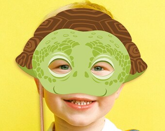 Turtle Printable Mask Sea Tortoise Costume Aquatic Animal - Etsy