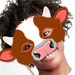 Cow Mask Printable Costume Calf Halloween Brown White Mask Animal Farm ...