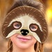 Sloth Mask Printable Costume Animal Carnival Halloween Party Favor ...