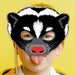 Skunk Mask Printable Halloween Costume Animal Woodland Stink - Etsy