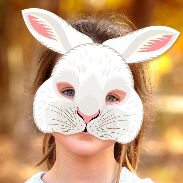 Rabbit Mask - Etsy