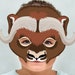 Musk Ox Mask Printable Costume Animal American Bull Bison Buffalo Yak ...