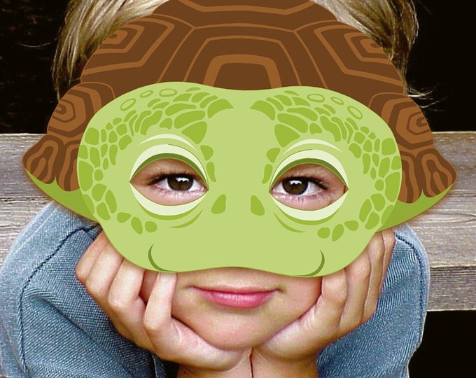 Turtle Mask Turtle Printable Mask Reptile Party Favor Turtle Costume ...