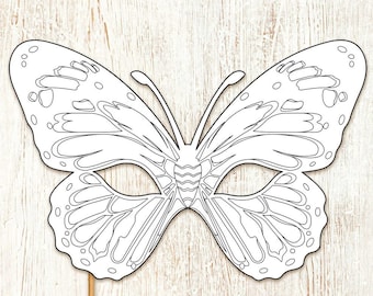 butterfly mask coloring pages