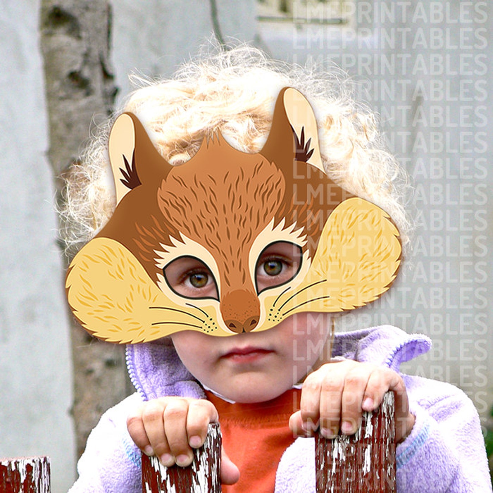 Squirrel Printable Mask Chipmunk Rodent DIY Animal Masks Booth | Etsy