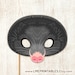 Mole Mask Printable Costume Animal Carnival Mask Moldwarp Talpa ...