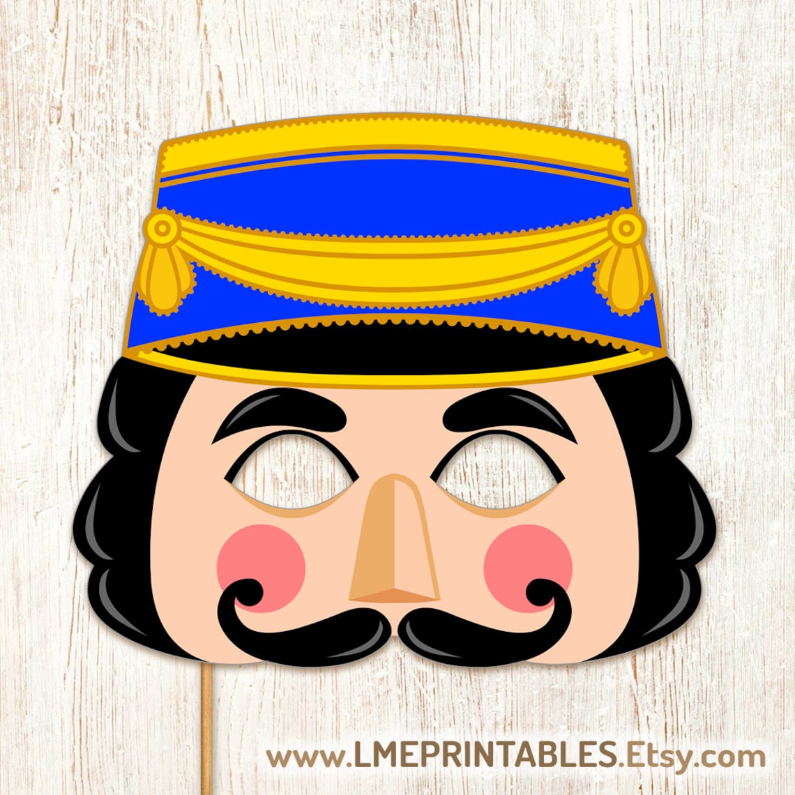 Nutcracker Mask Printable Christmas Costume Soldier Winter Party Photo ...