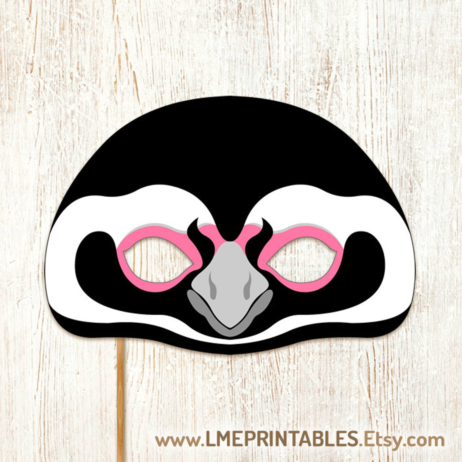 Penguin Mask Printable Halloween Paper Mask Carnival Magellanic Bird ...