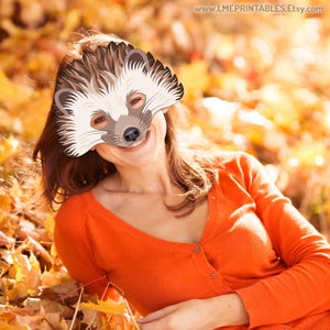Hedgehog Mask Printable Halloween Costume Crested Porcupine Ash Paper ...