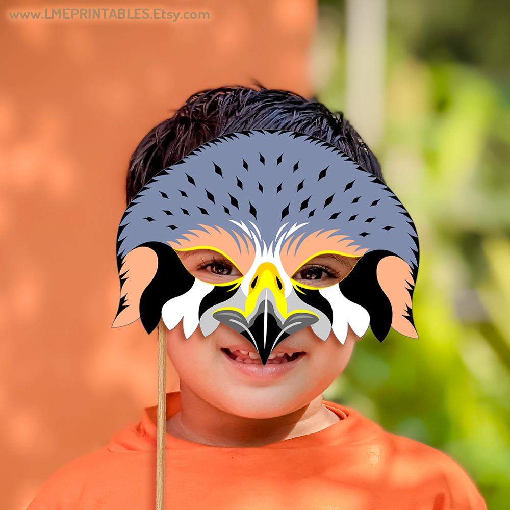 American Kestrel Mask Printable Halloween Costume Animal Bird Prey ...