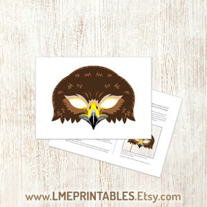 Falcon Hawk Mask Printable Golden Eagle Halloween Bird Prey Paper ...
