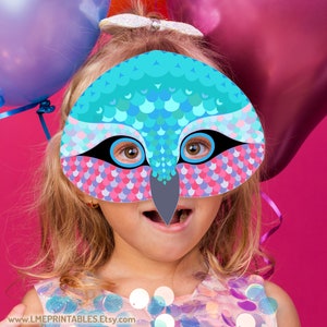 Hummingbird Mask Printable Little Bird Costume Animal Halloween PDF ...