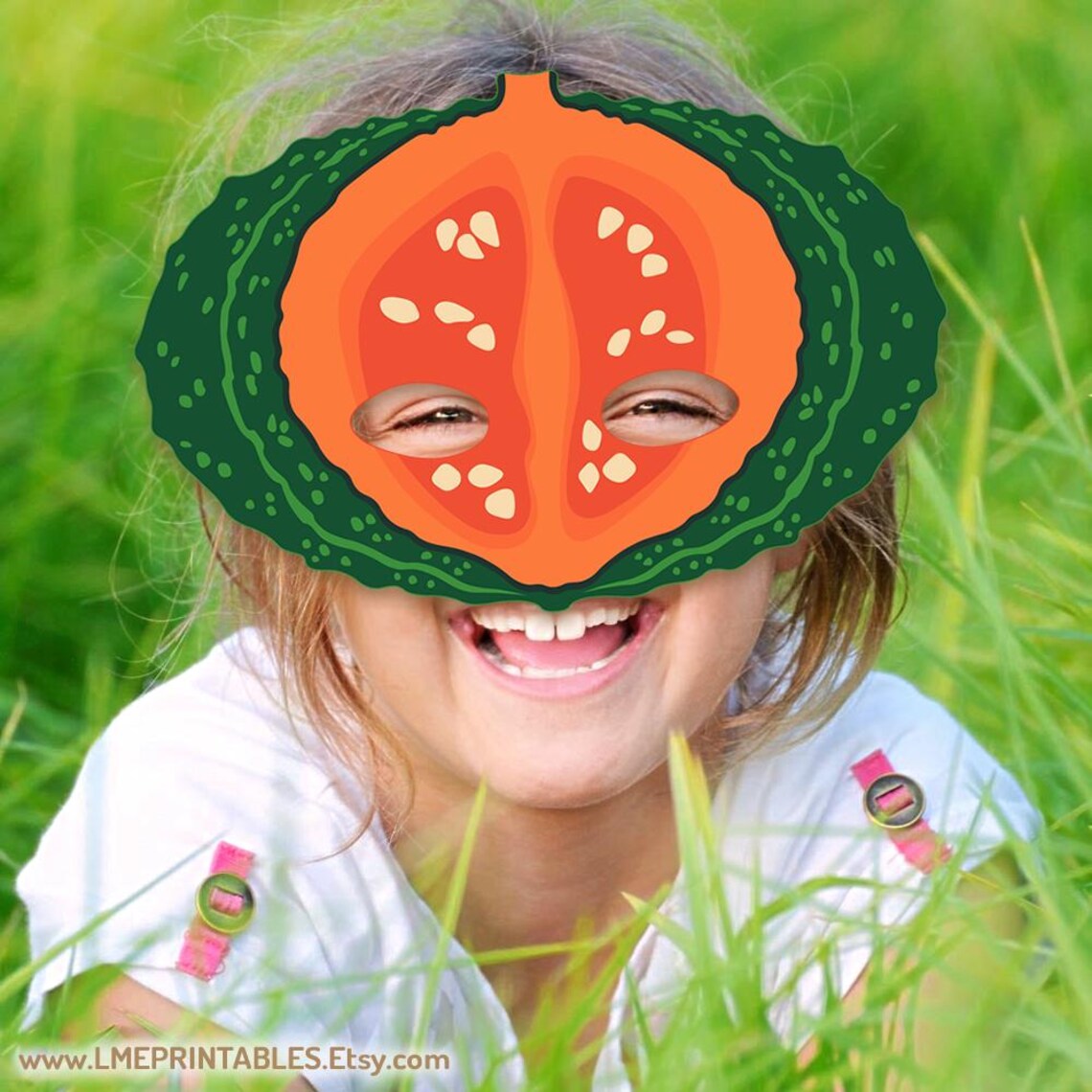 Acorn Squash Mask Pumpkin Printable Halloween Costume Gourd Vegetable ...