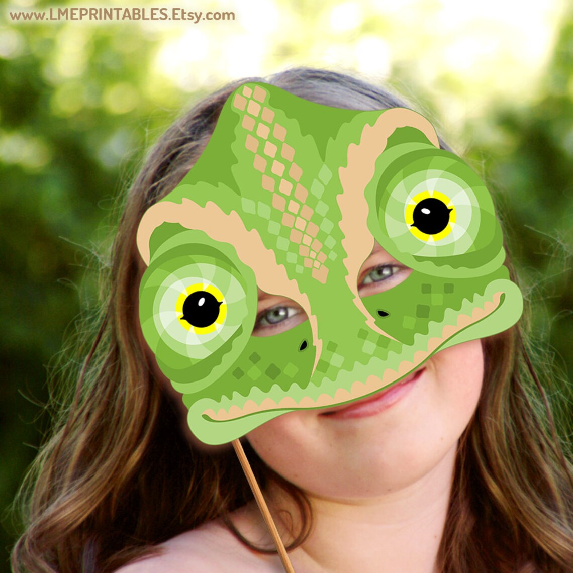 Chameleon Printable Mask DIY Halloween Costume Reptile Lizard - Etsy