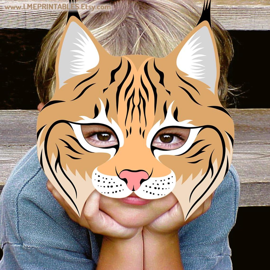 Lynx Mask Printable Halloween Animal Child Jungle Safari Mask Birthday ...