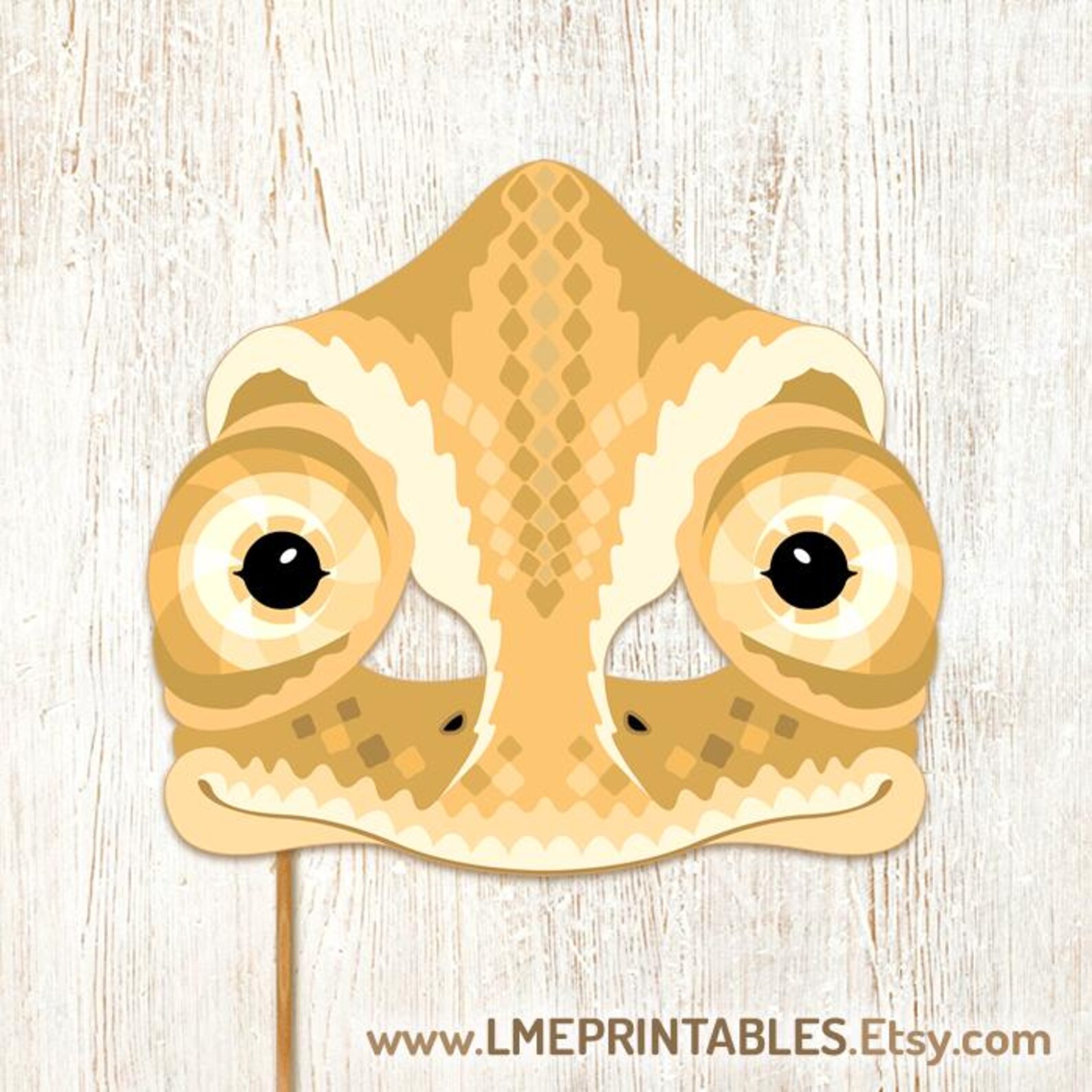 Chameleon Printable Mask Halloween Costume Bearded Dragon Reptile ...